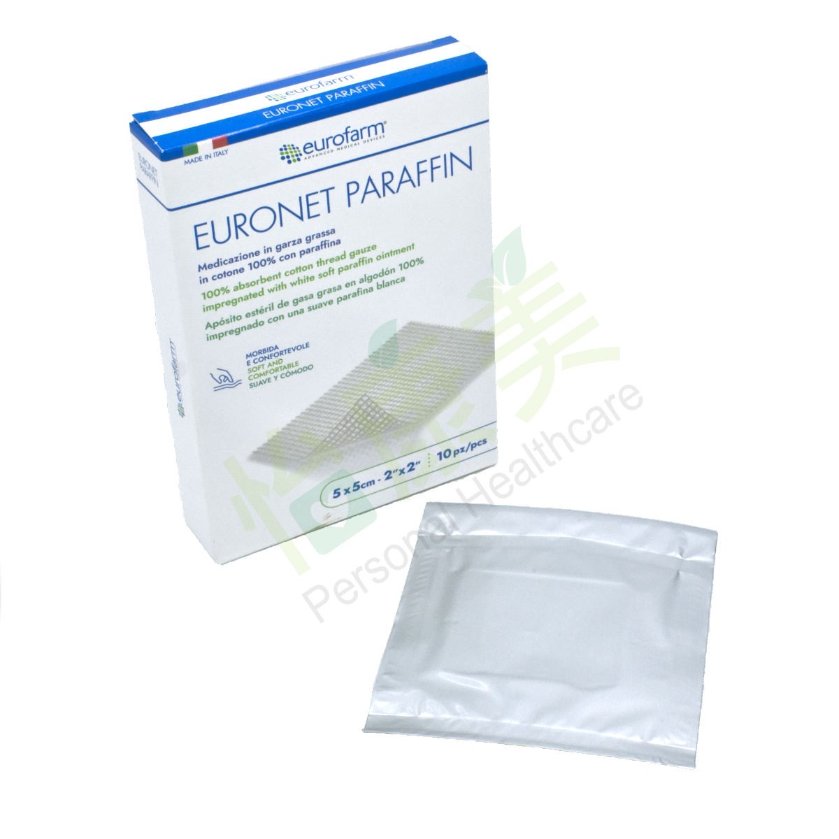 Euronet paraffin 5x5cm (Sterile) – 10pcs - Wound Dressing - Product