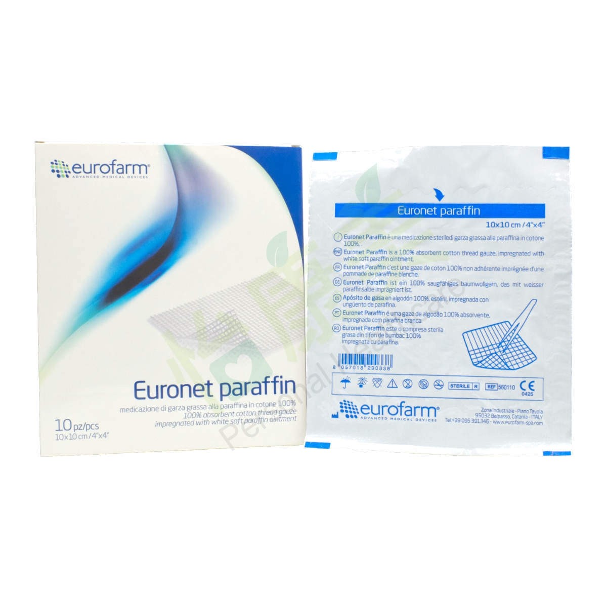 Euronet paraffin 10x10cm (Sterile) - Wound Dressing - Product
