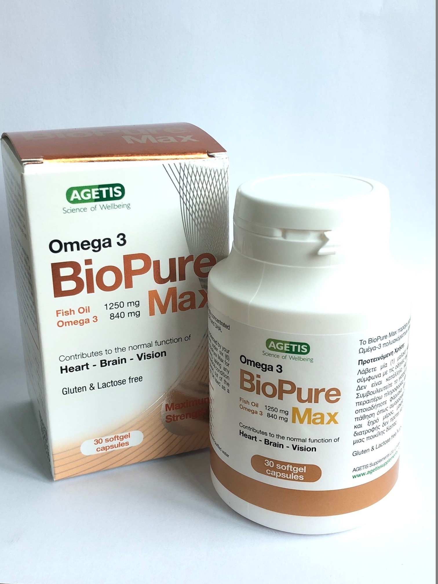 BioPure Max Fish Oil (Omega 3), 30 softgel capsules - Supplement ...