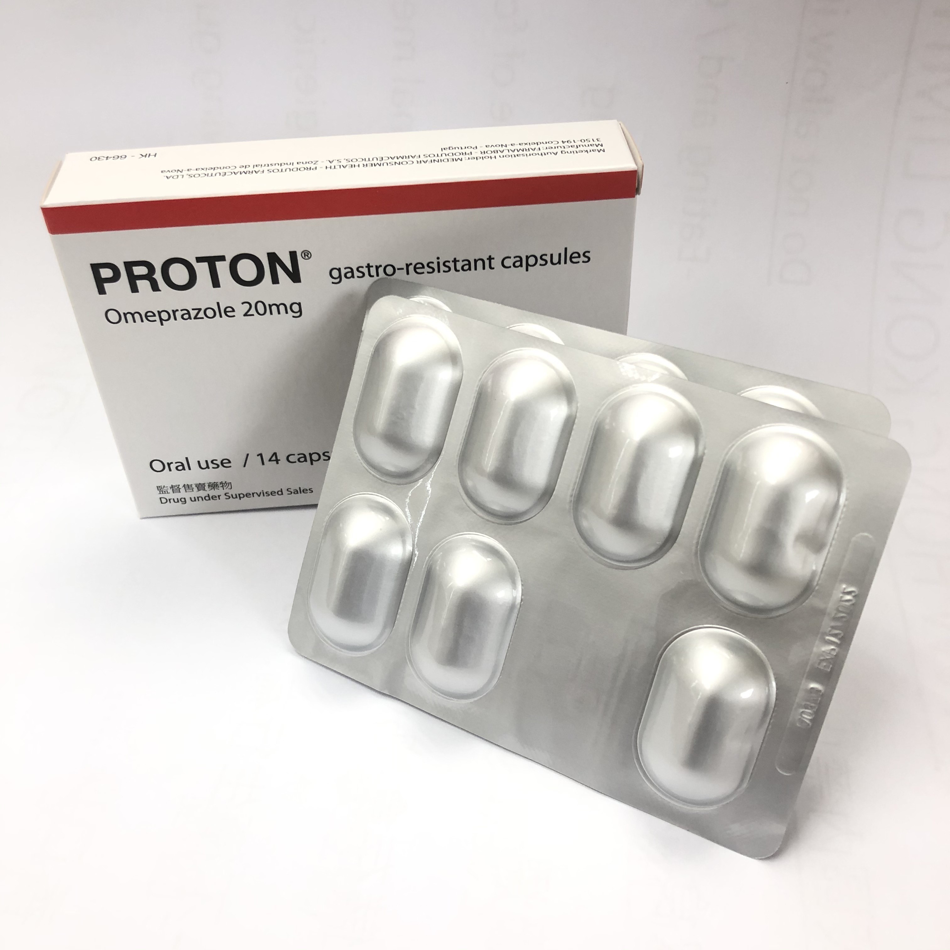 Proton® Gastro-resistant Capsules 20mg - Product